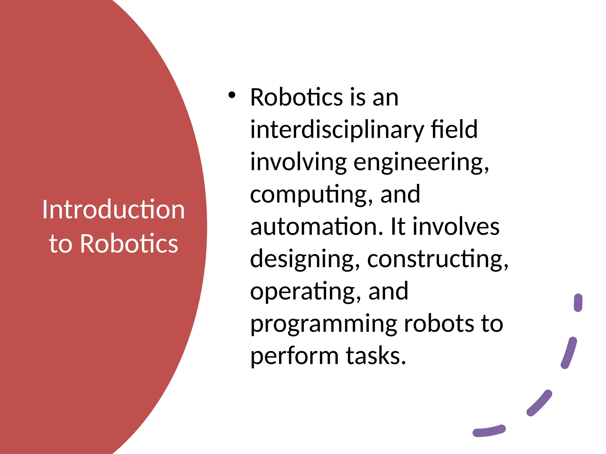 Short Discussion presentation to Introduce Robotics | PPTX