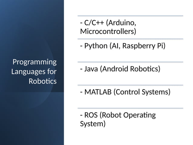 Short Discussion presentation to Introduce Robotics | PPTX