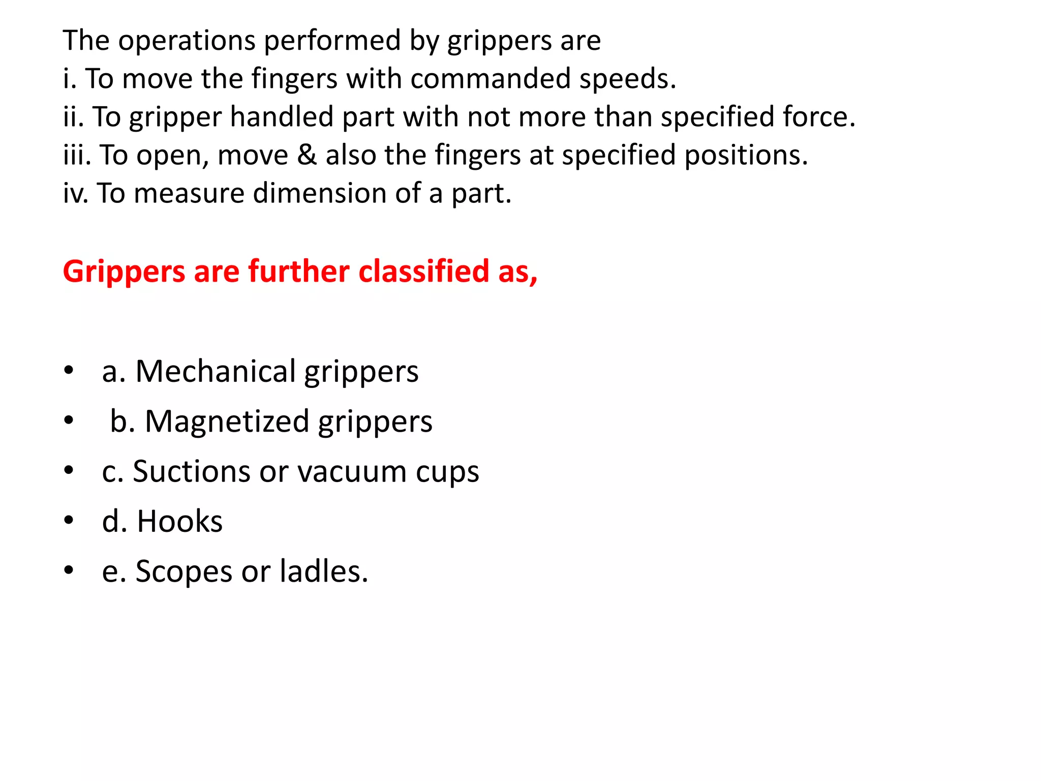 Components of industrial robotics types of arms and end effectors | PPTX