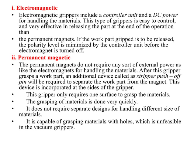 Components of industrial robotics types of arms and end effectors ...