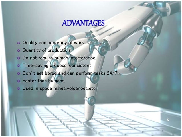 Robotics and automationppt | PPTX | Robotics | Technology & Computing