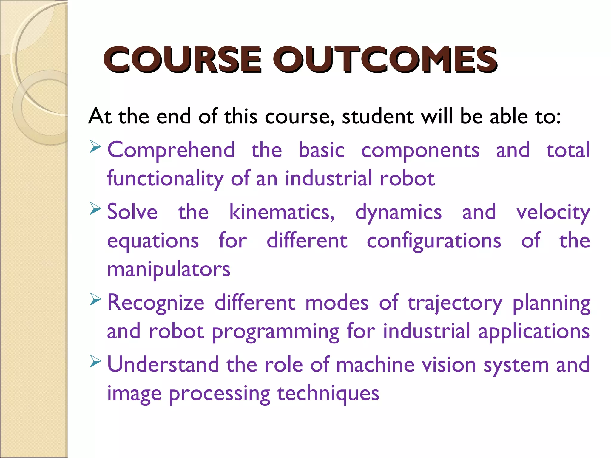 Robotics and machine vision system | PPT