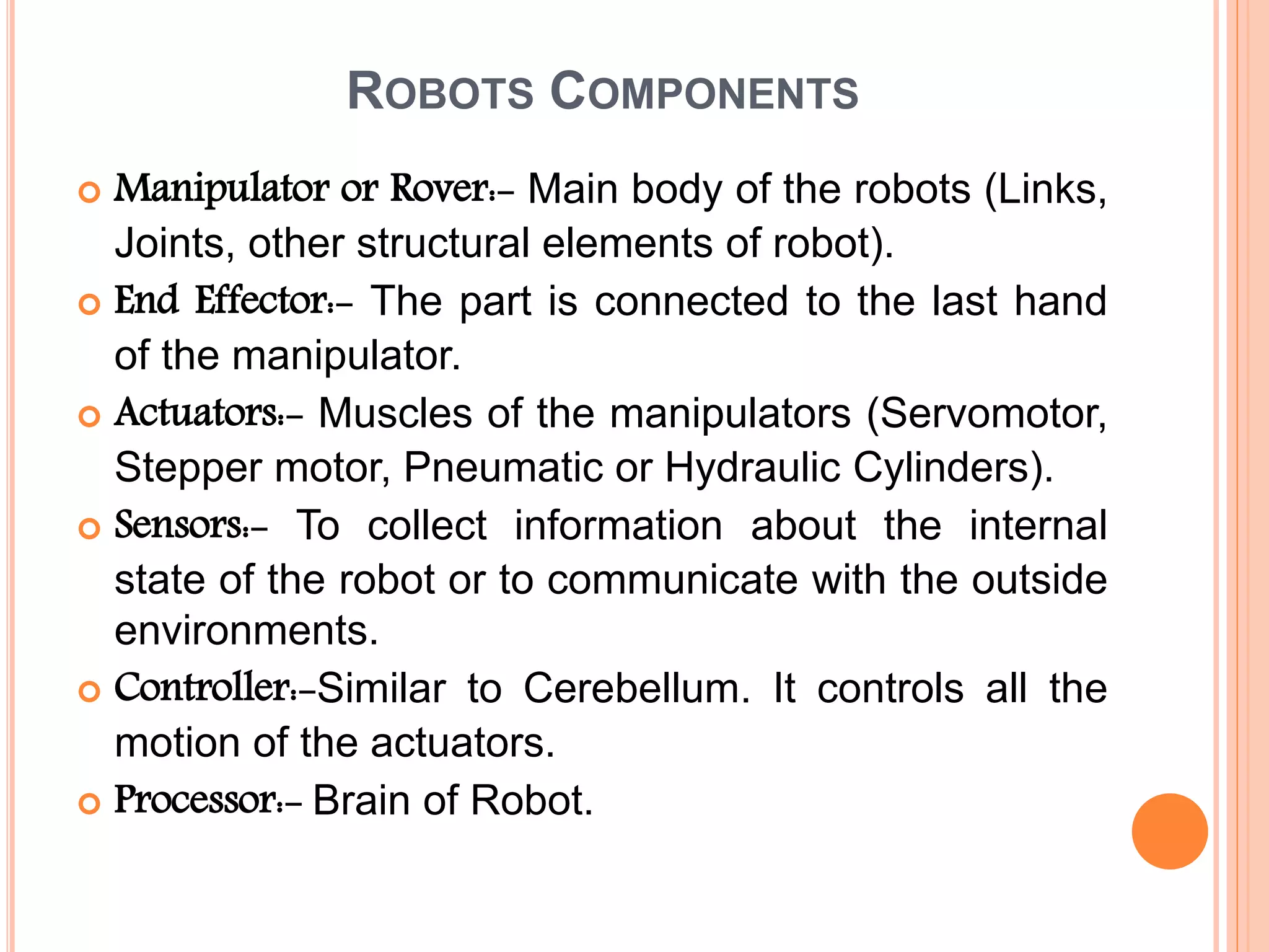 Robotics and motion control | PPTX