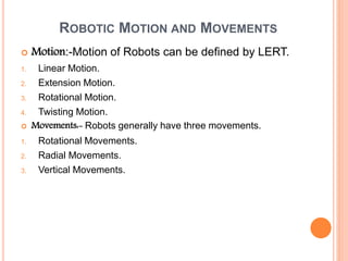 Robotics and motion control | PPTX