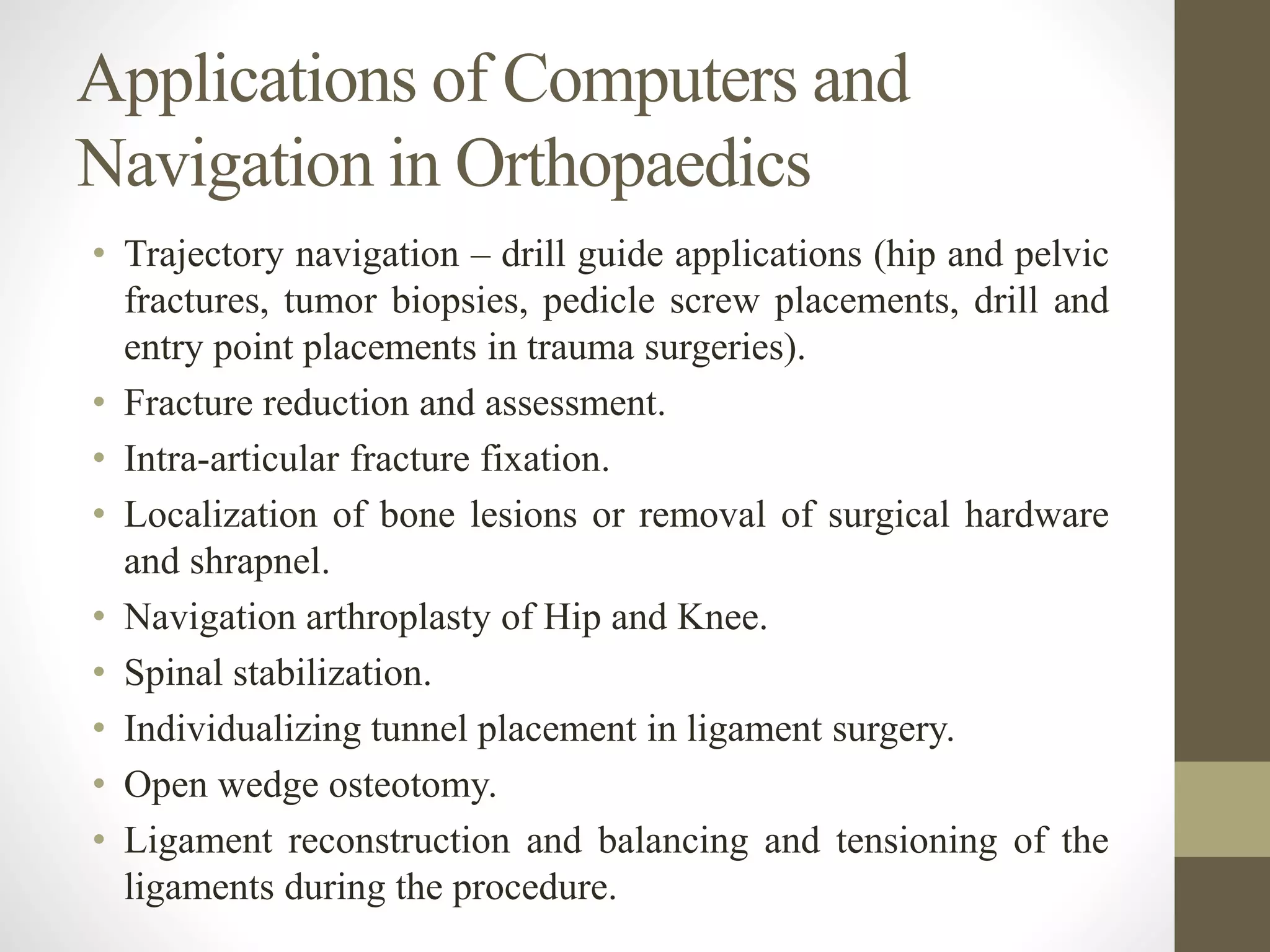 Robotics and navigation in Orthopaedic surgery - Dr. Sachin M | PPTX
