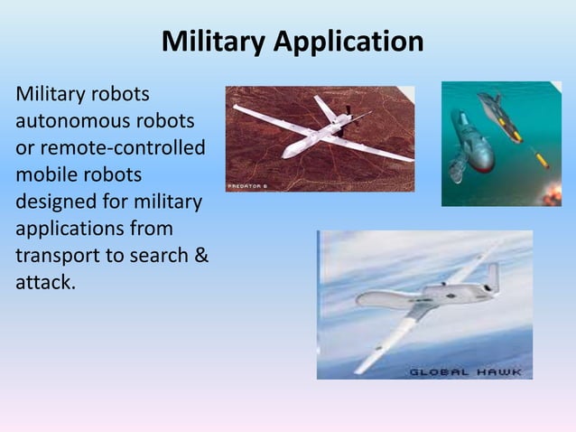 Robotics applications | PPTX | Robotics | Technology & Computing