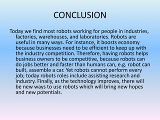 Robotics applications | PPTX