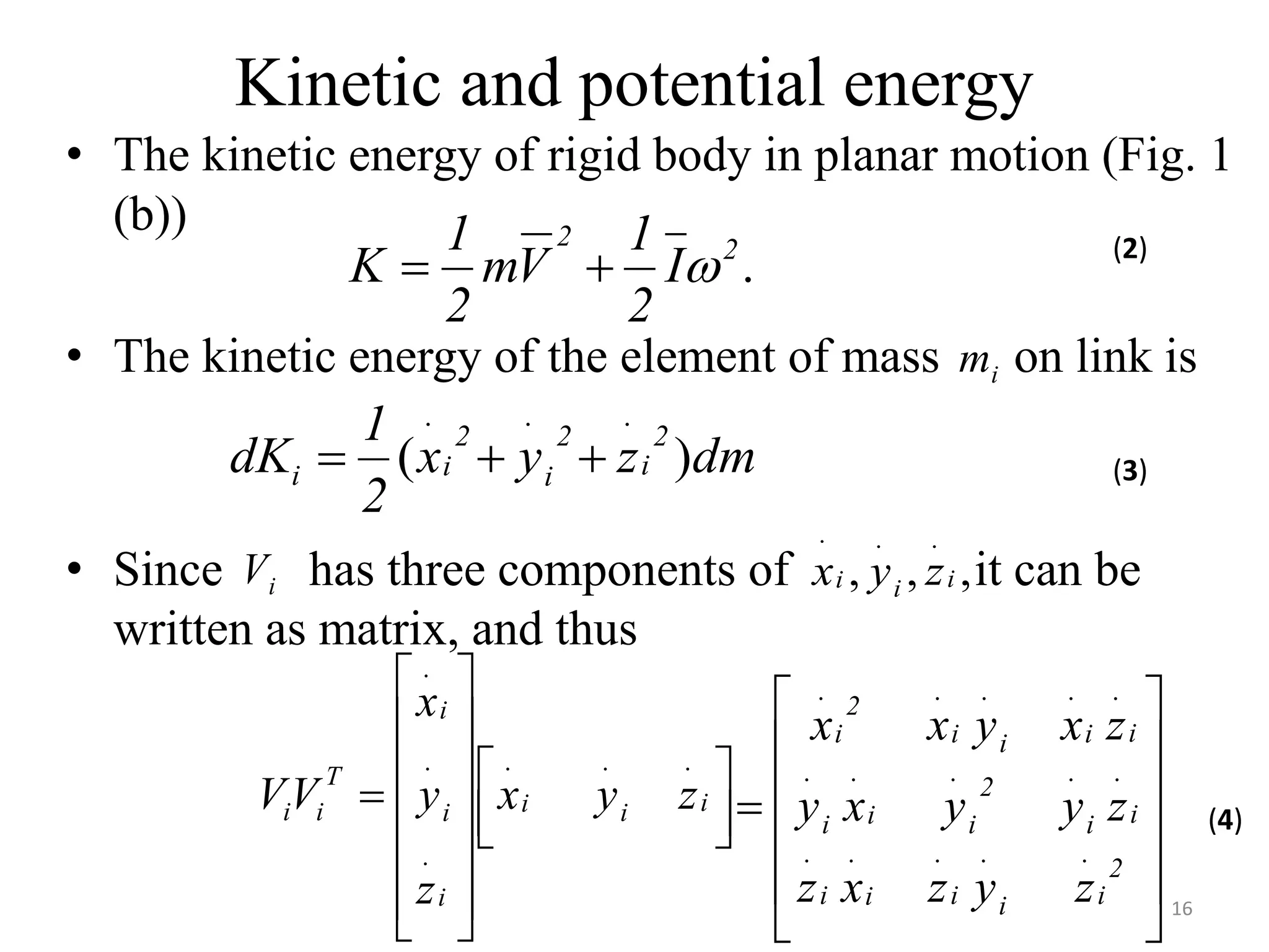Robotics ch 4 robot dynamics | PPTX