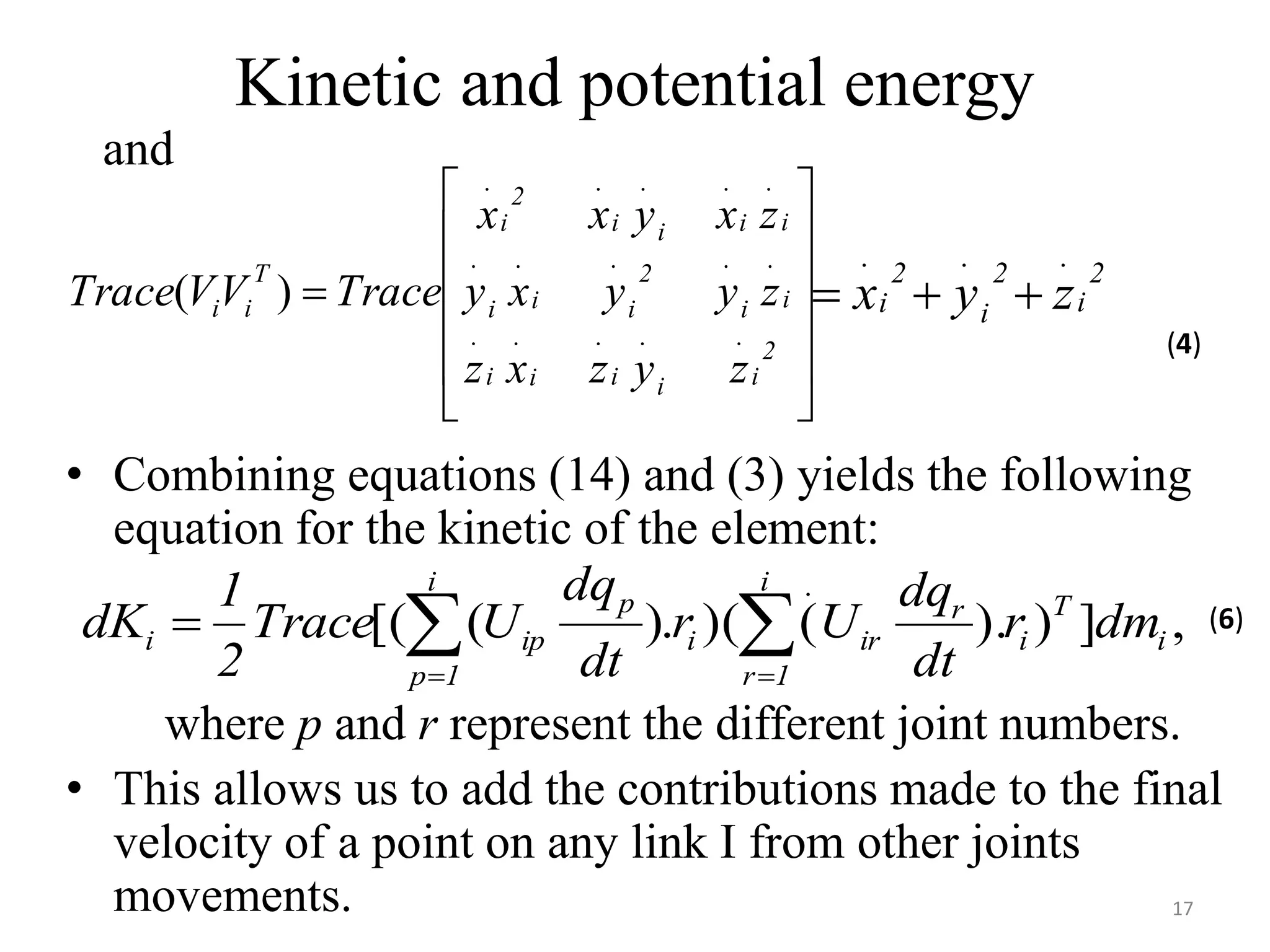 Robotics ch 4 robot dynamics | PPTX