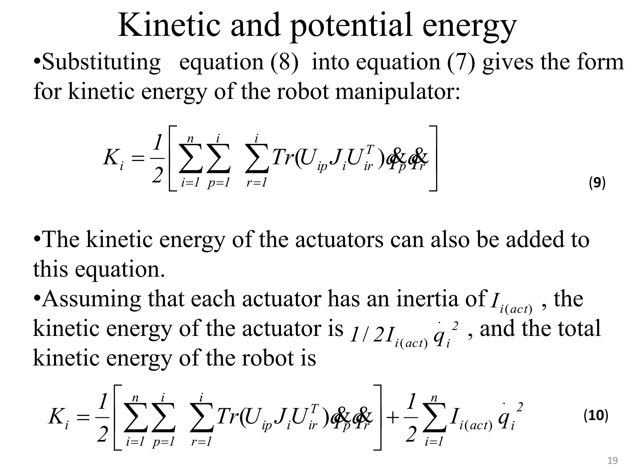 Robotics ch 4 robot dynamics | PPTX