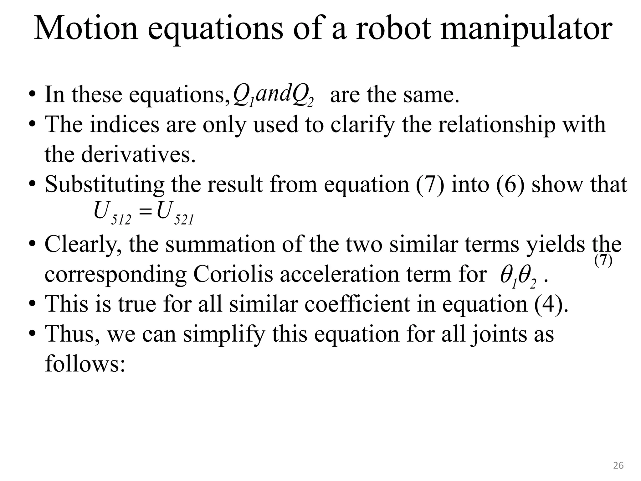 Robotics ch 4 robot dynamics | PPTX