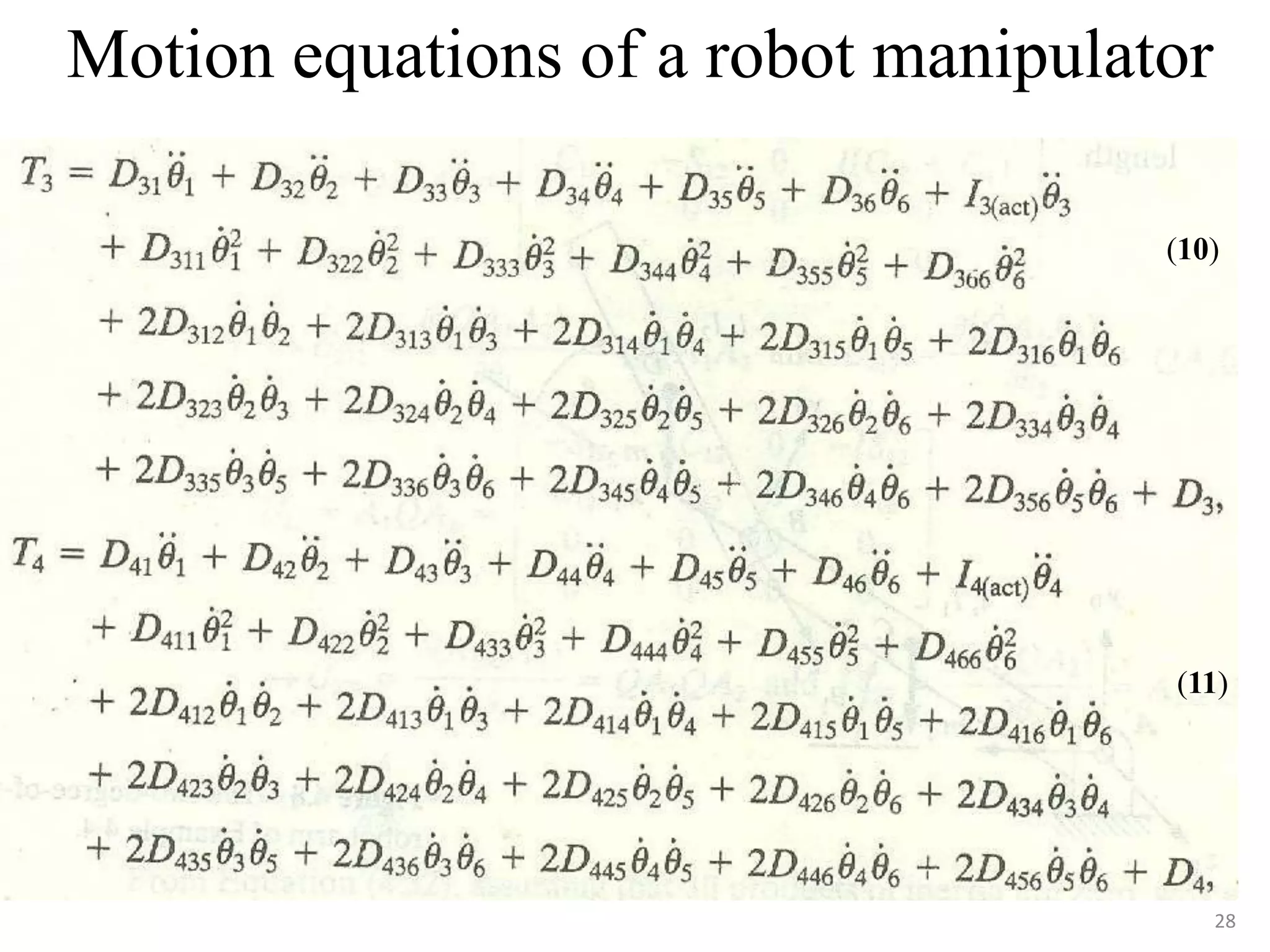 Robotics ch 4 robot dynamics | PPTX