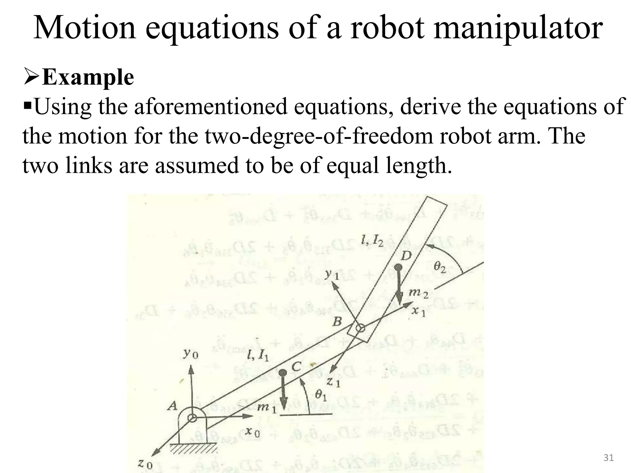 Robotics ch 4 robot dynamics | PPTX