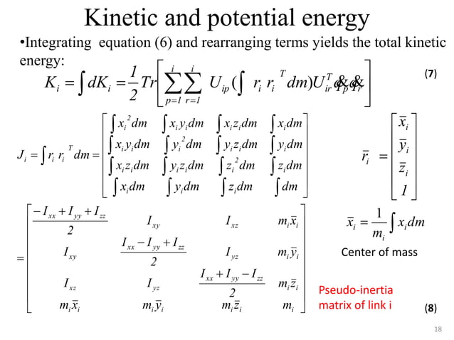 Robotics ch 4 robot dynamics | PPTX