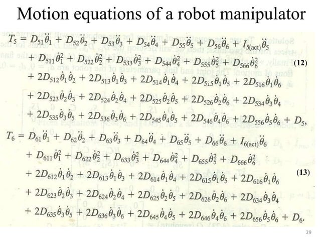 Robotics ch 4 robot dynamics | PPTX