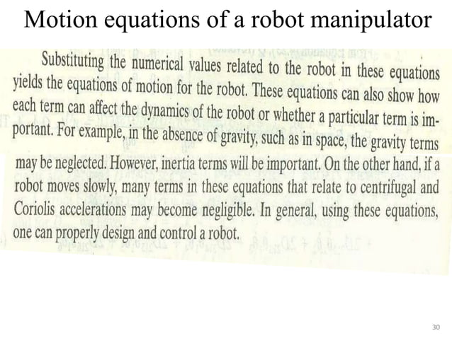 Robotics ch 4 robot dynamics | PPTX