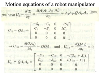 Robotics ch 4 robot dynamics | PPTX