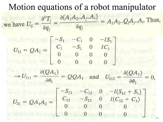 Robotics ch 4 robot dynamics | PPTX