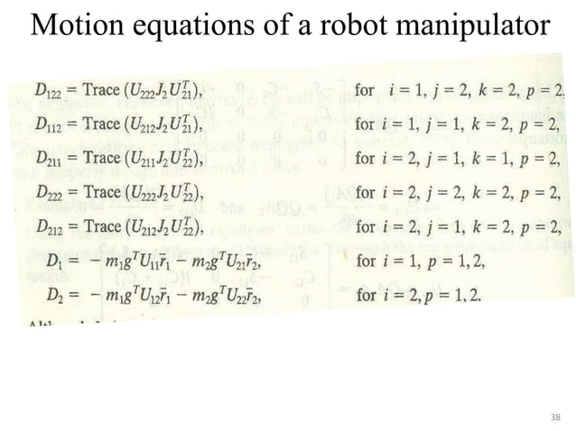 Robotics ch 4 robot dynamics | PPTX