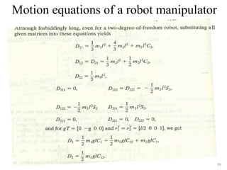 Robotics ch 4 robot dynamics | PPTX