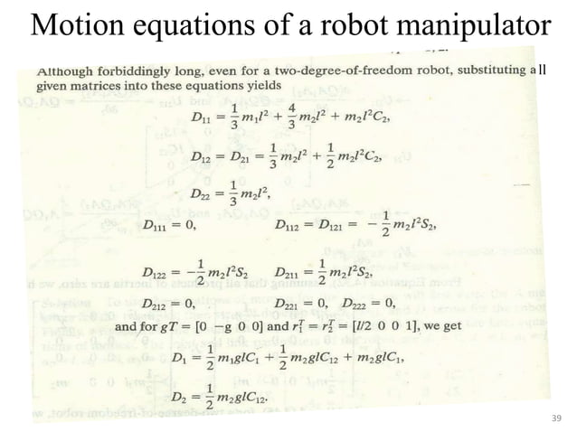 Robotics ch 4 robot dynamics | PPTX