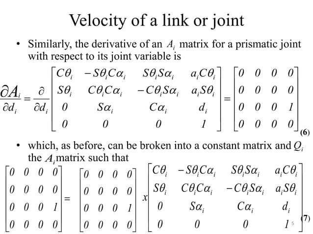 Robotics ch 4 robot dynamics | PPTX