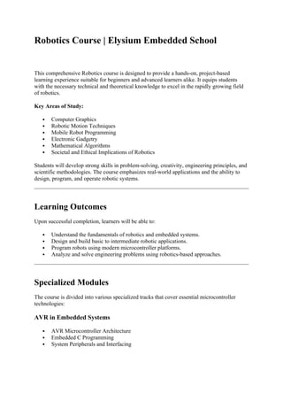 Robotics Course | Elysium Embedded School.docx