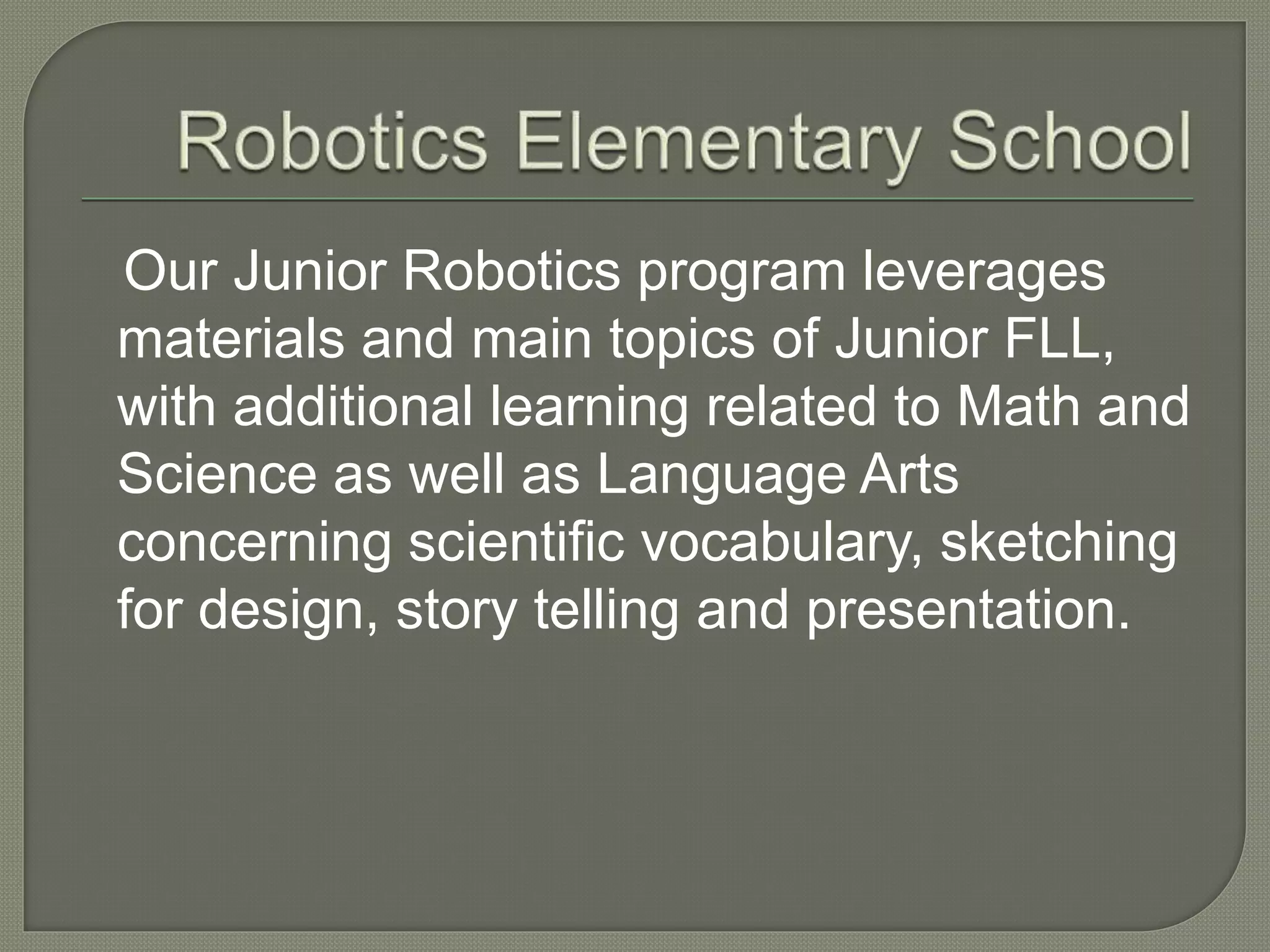 Robotics elementary school | PPT