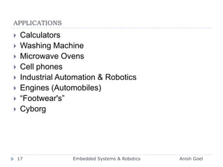 Robotics & Embedded Systems | PPTX