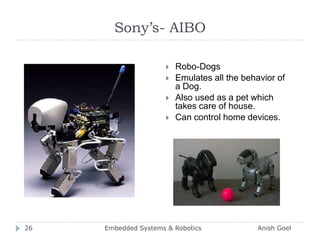 Robotics & Embedded Systems | PPTX