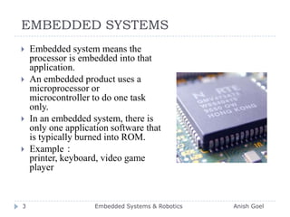 Robotics & Embedded Systems | PPTX