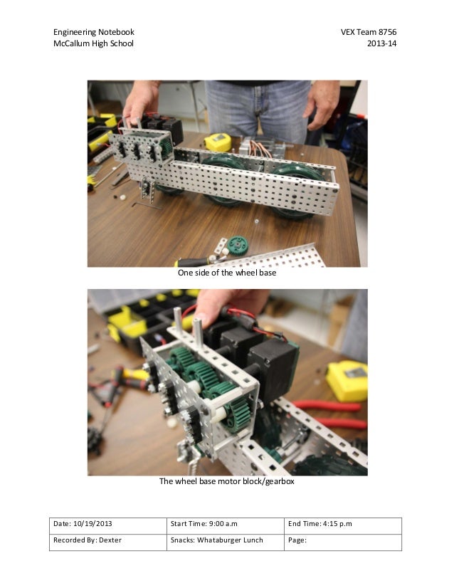 2013-14 VEX Toss Up Engineering Notebook