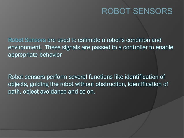 Robotic sensor | PPT