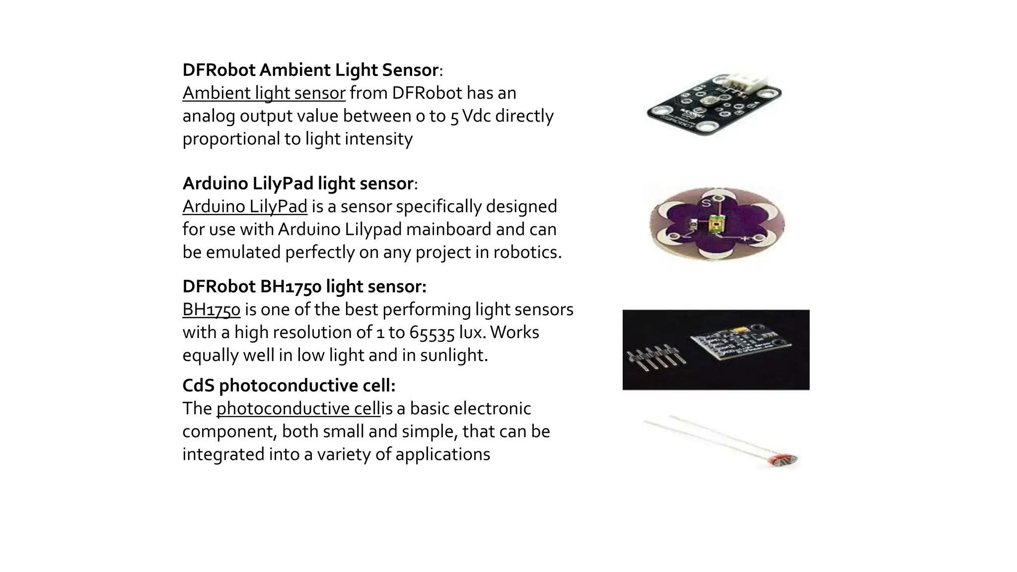 Robotic Sensors details internal and external | PPTX