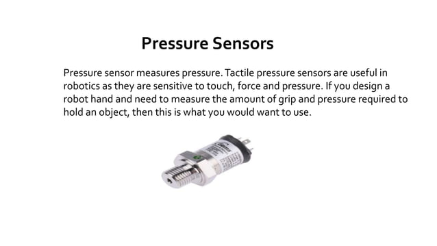Robotic Sensors details internal and external | PPTX