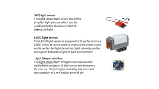 Robotic Sensors details internal and external | PPTX