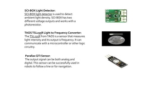 Robotic Sensors details internal and external | PPTX