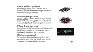 Robotic Sensors details internal and external | PPTX