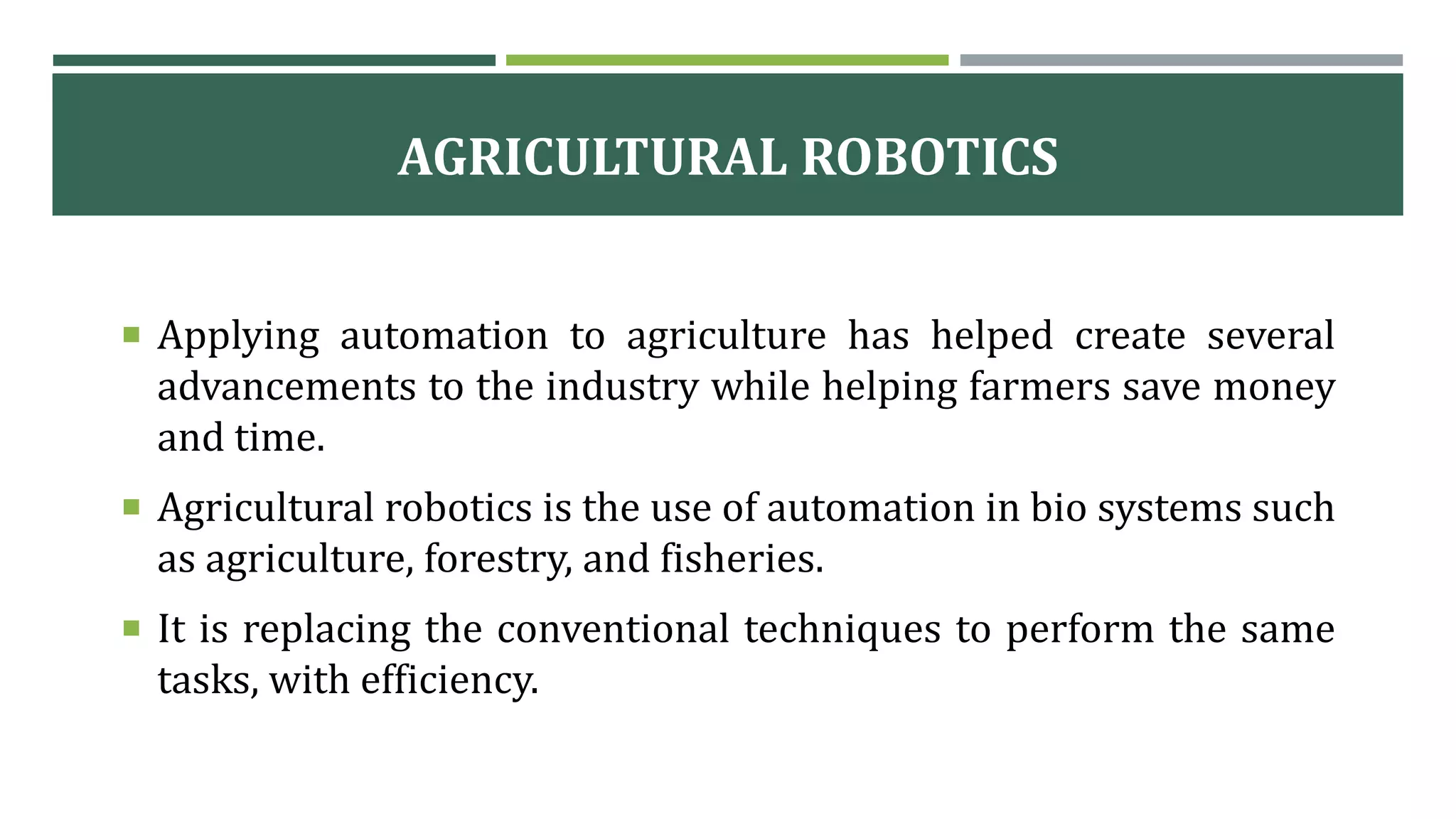 Robotics in agriculture kvg | PPTX
