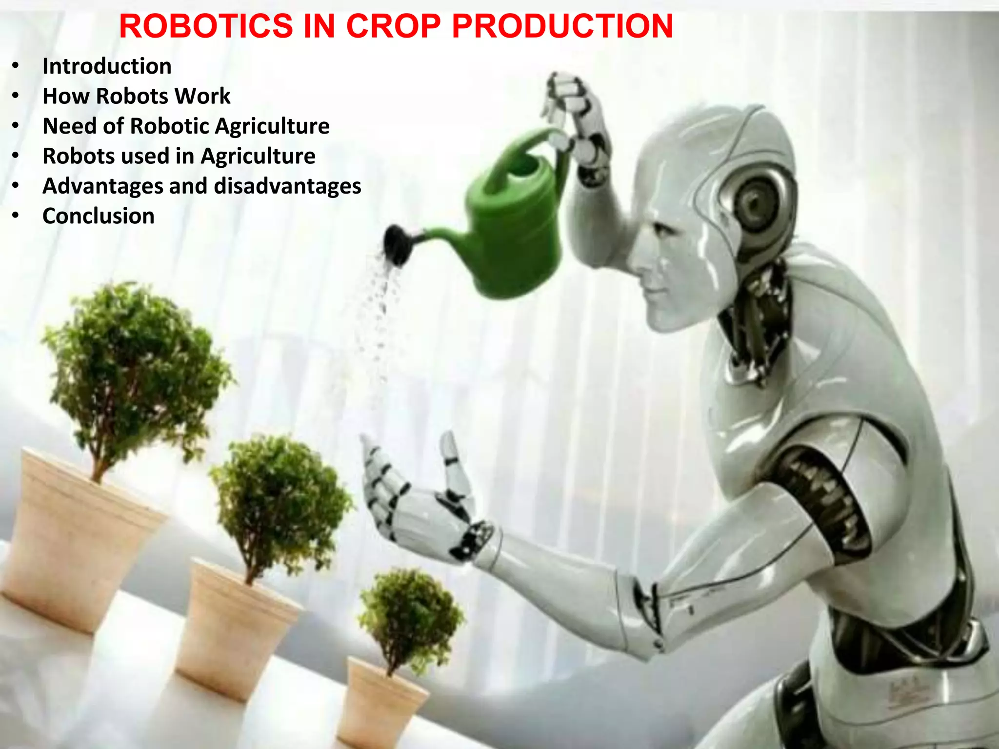 Pivot System and Robotics in Agriculture. | PPTX