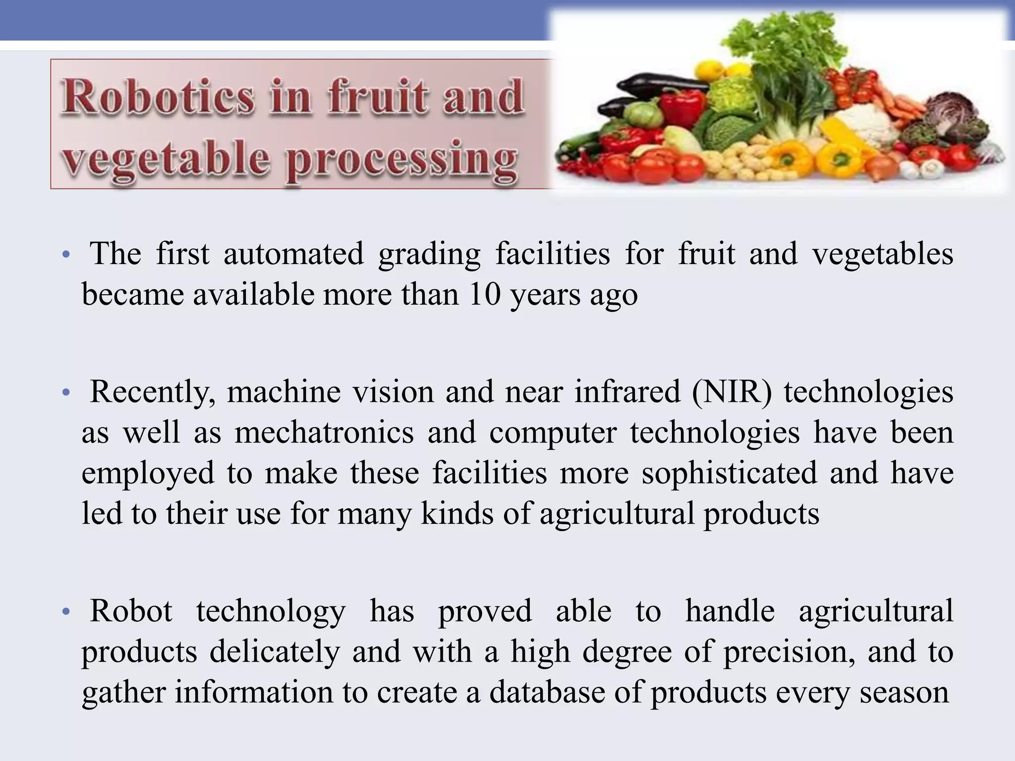 Robotics in food processing | PPTX