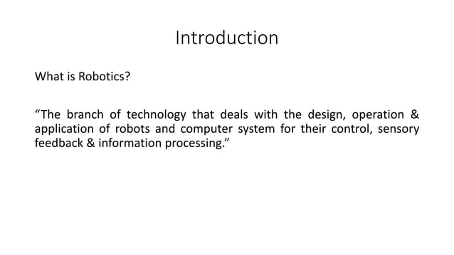 Robotics in medical | PPTX | Robotics | Technology & Computing