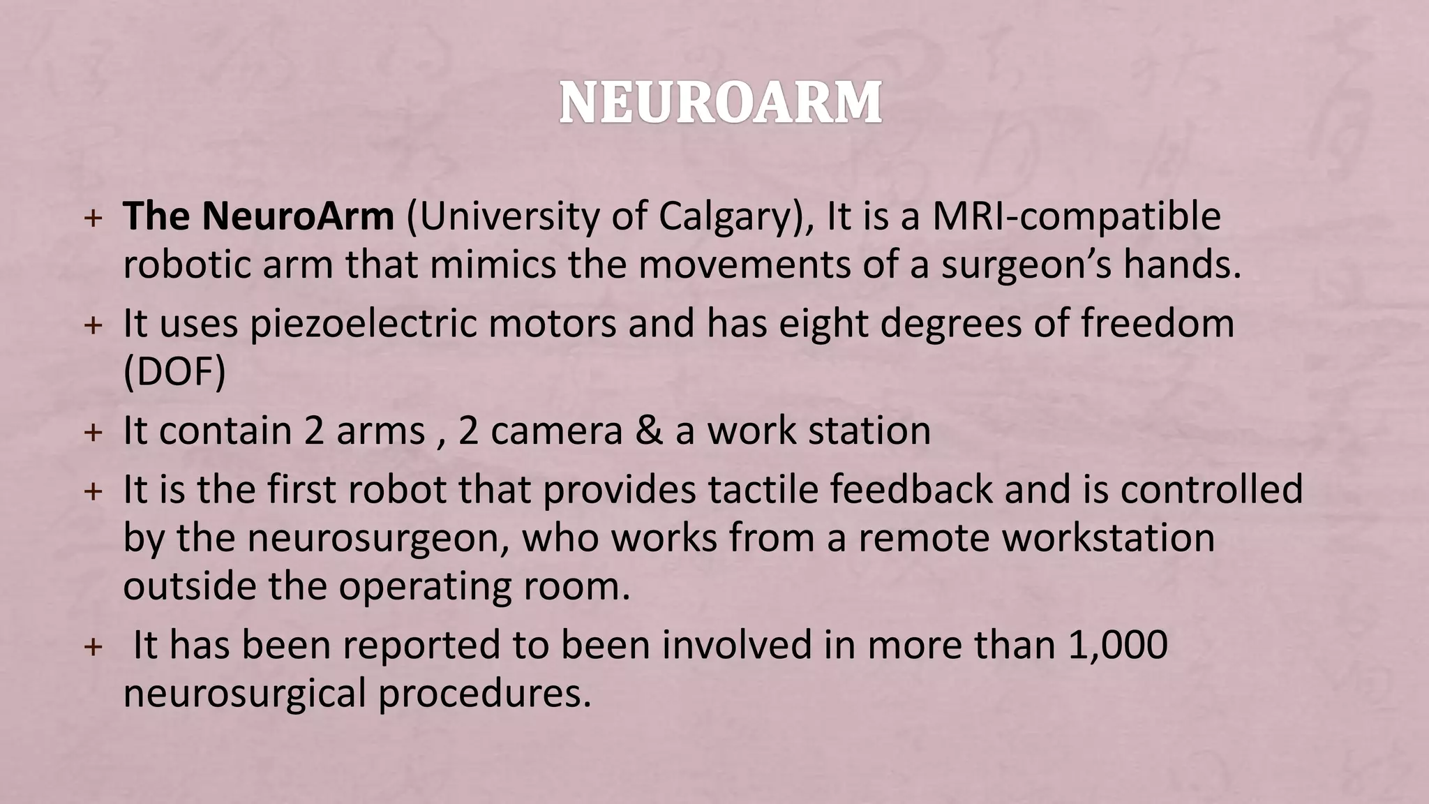 Robotics in neurosurgery | PPTX