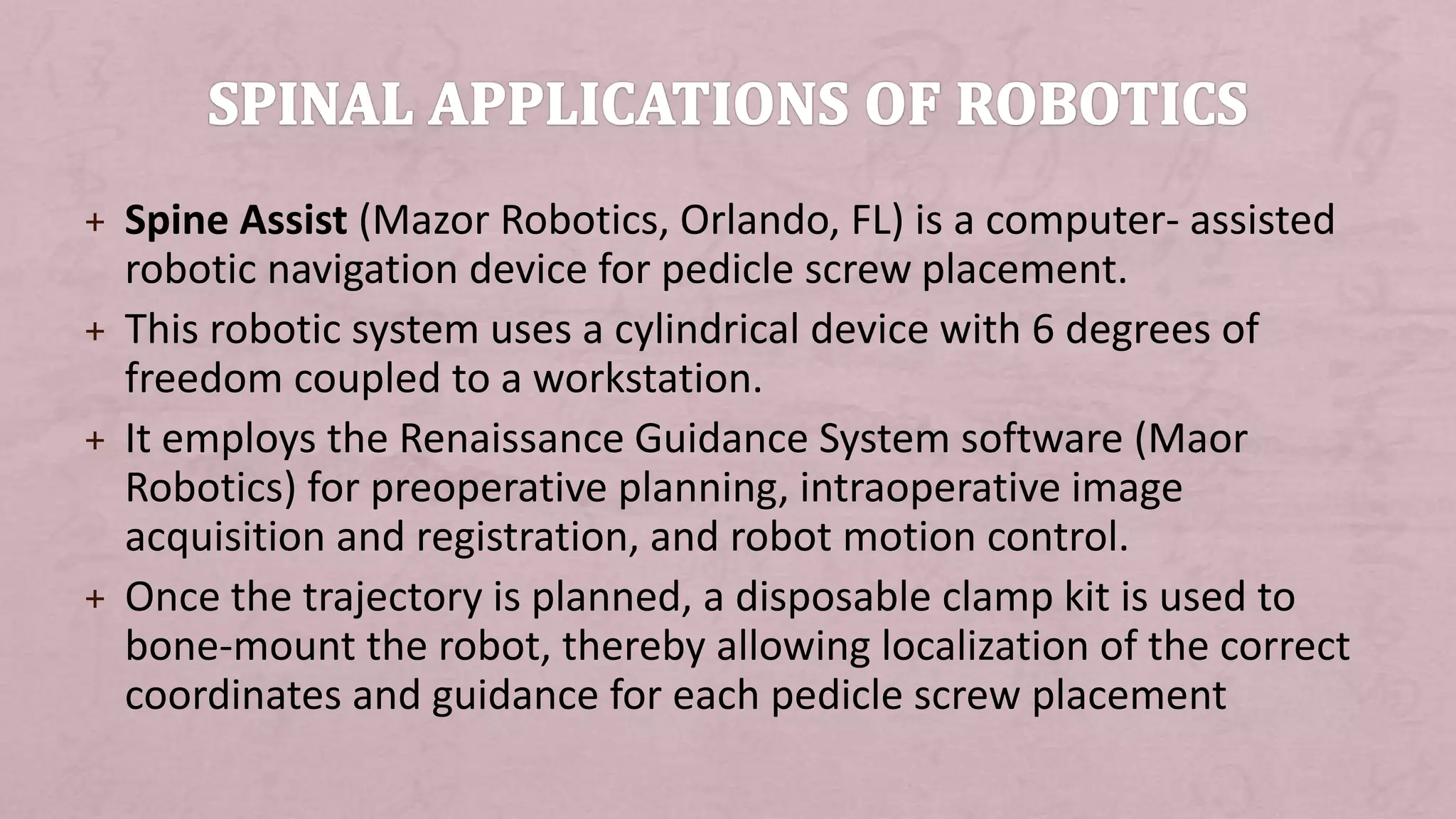 Robotics in neurosurgery | PPTX