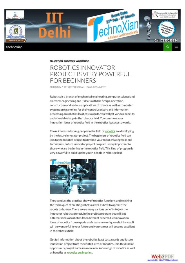 Robotics innovator project is very powerful for beginners | PDF | Robotics | Technology & Computing