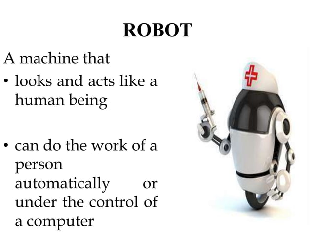 Robotics In Nursing Ppt