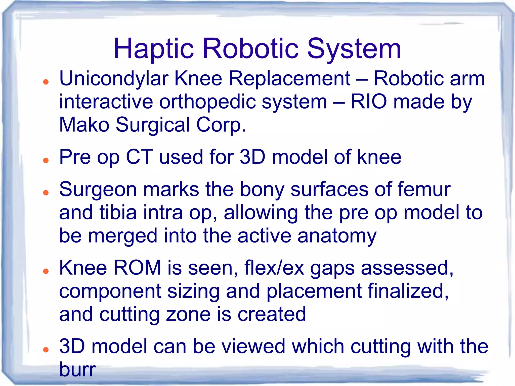 Robotics in orthopedics | PPT