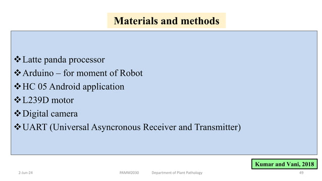 Robotic applications in Plant disease management by SACHIN R KONDAGURI.pptx