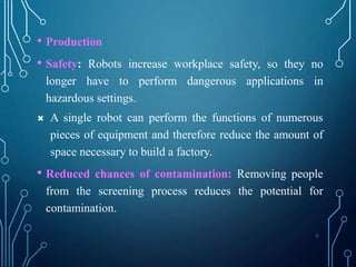 Robotics in pharmaceutical industries | PPTX