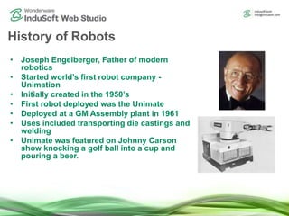 Kawasaki Robotics and InduSoft Web Studio: InduSoft Presentation | PPTX